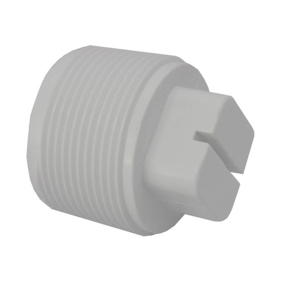 1.5in White Threaded Plug - Single