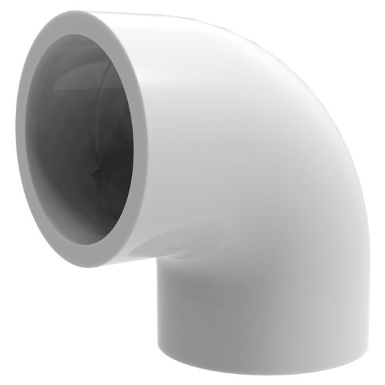 1.5" White 90° Elbow – High-Quality Pool Pipe Fitting