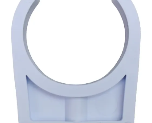 1.5in White Pipe Clip - Single