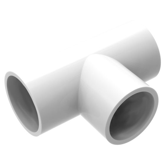 1.5in White Tee Joint P P P - Single